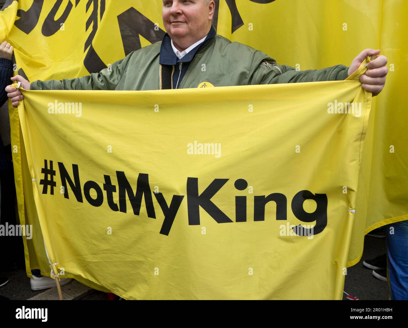 Republican anti-monarchist protestors gather at Trafalgar Square during ...
