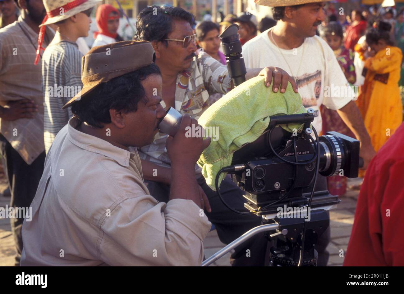 a camera men at the Film Studios of Bollywood in the city centre of ...