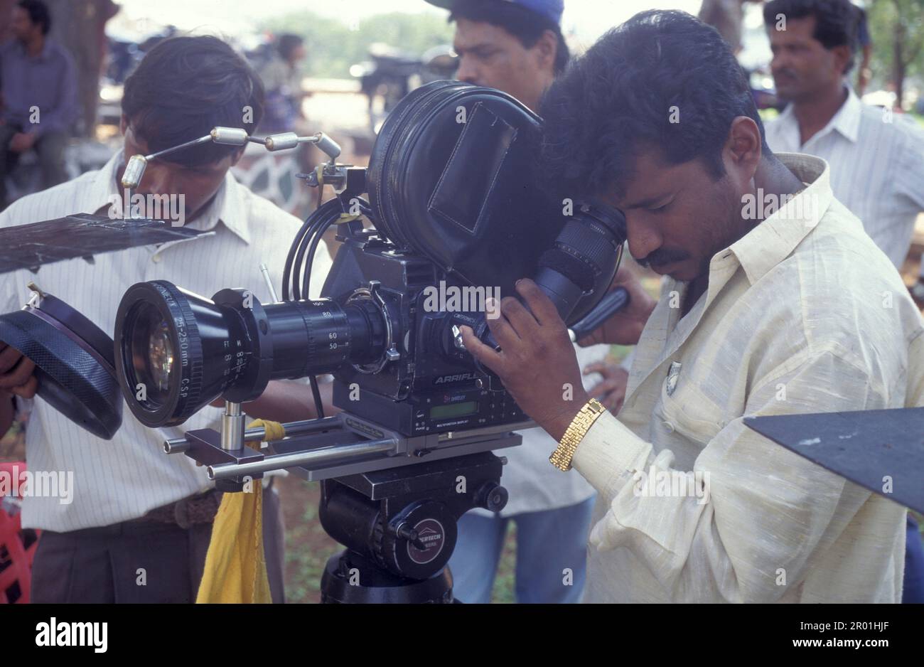 a camera men at the Film Studios of Bollywood in the city centre of ...