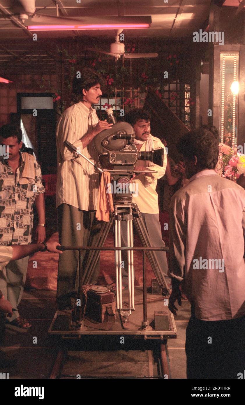 a camera men at the Film Studios of Bollywood in the city centre of ...