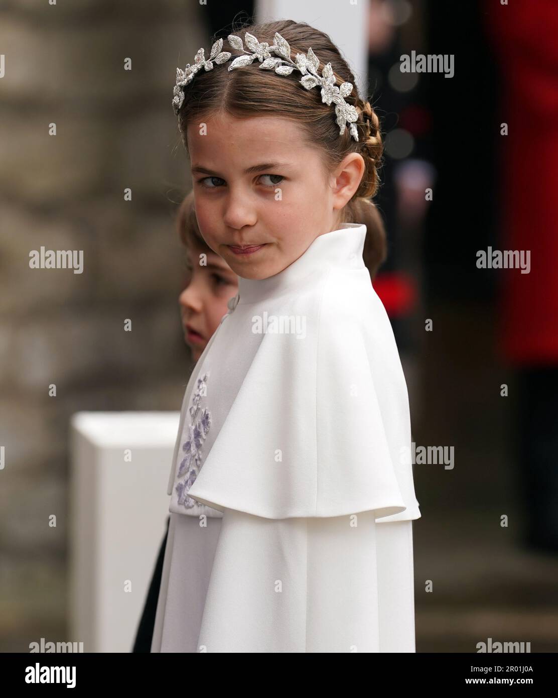 Princess Charlotte and Prince Louis arriving at Westminster Abbey ...