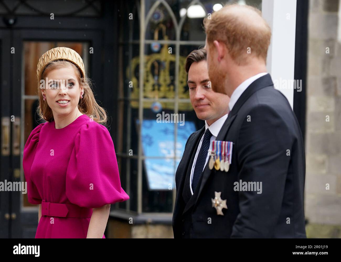 The Duke of Sussex arriving with Princess Beatrice and Edoardo Mapelli ...