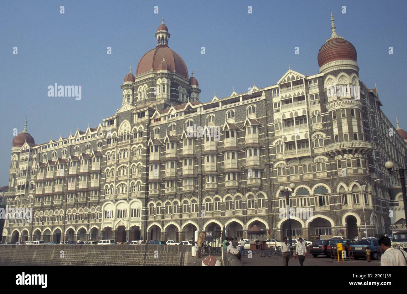 the architecture of the Taj Mahal Palace in Colaba in the city centre ...