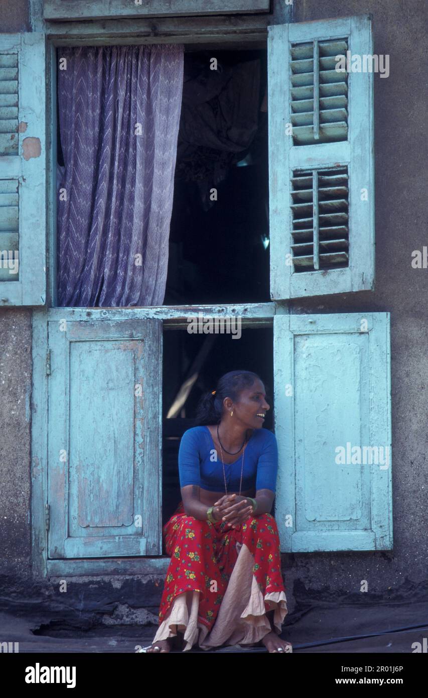 a Prostitute women in front of her Room at the Falkland road in the ...