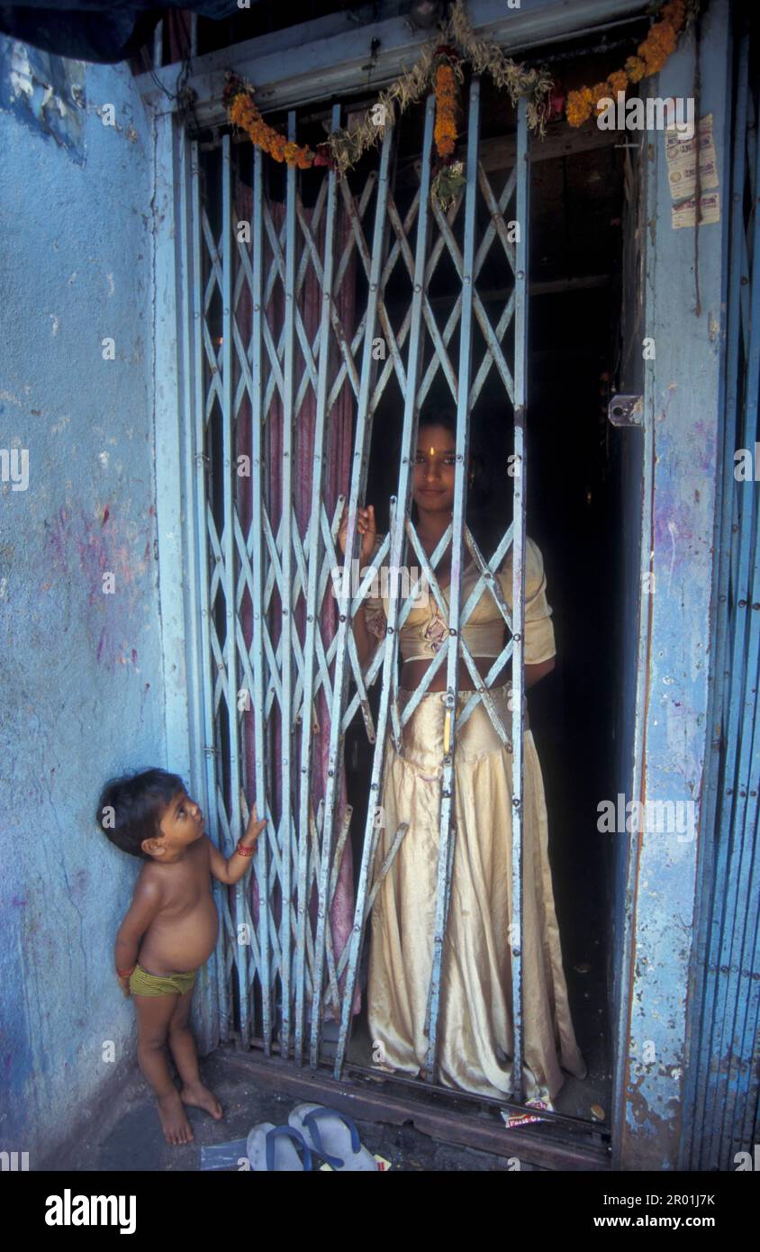 a Prostitute women in front of her Room at the Falkland road in the ...