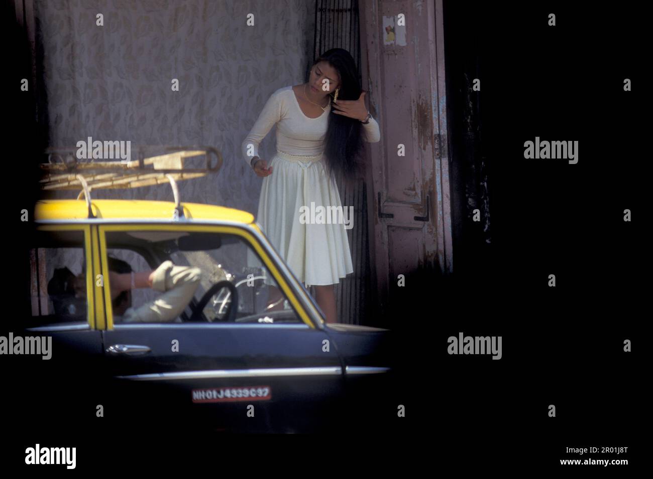 a Prostitute women in front of her Room at the Falkland road in the ...