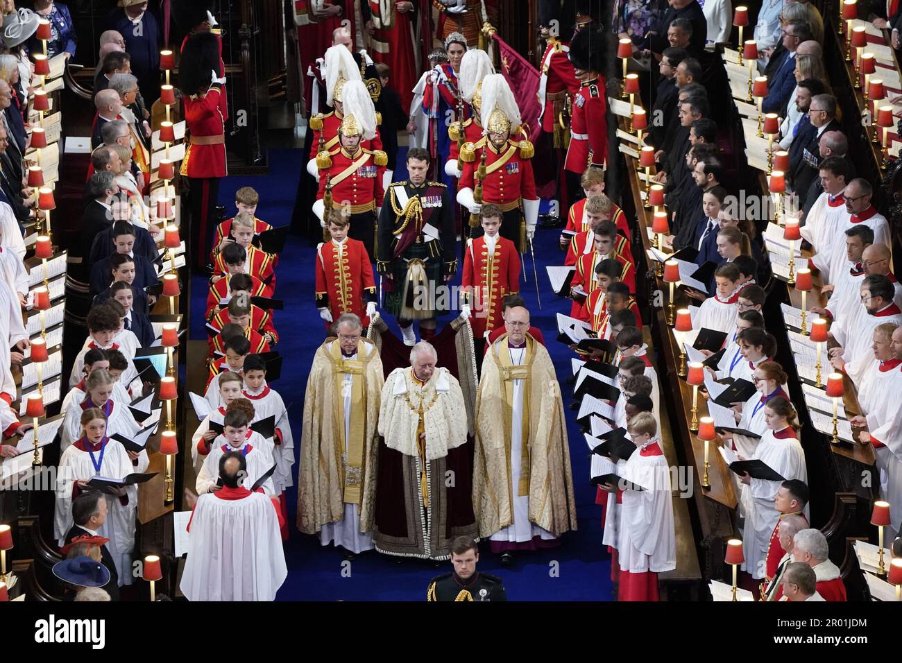 King Charles III arrives for his coronation at Westminster Abbey ...