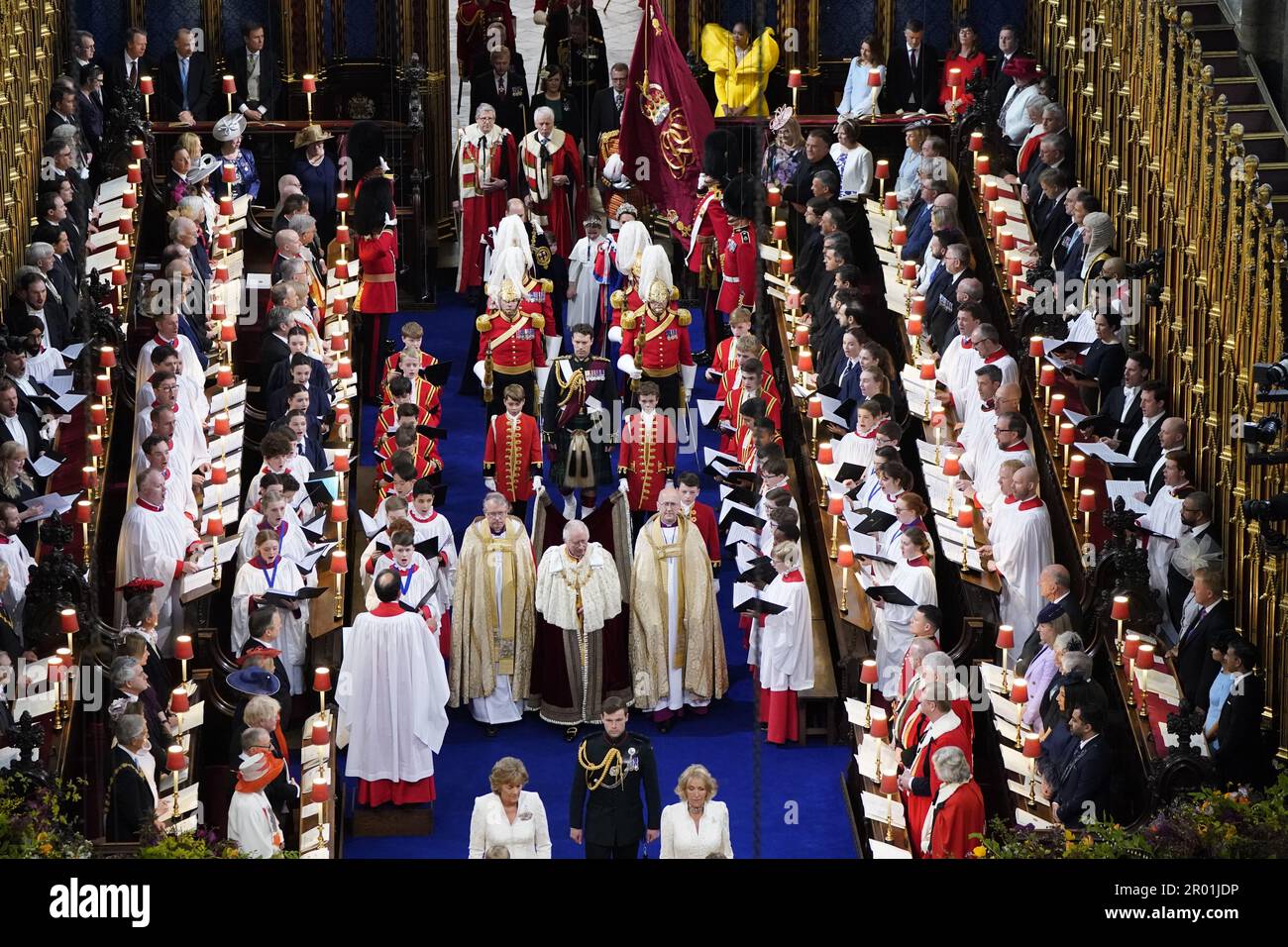 King Charles III arrives for his coronation at Westminster Abbey ...