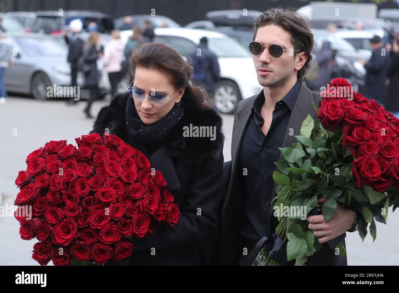 May 06.2023 Russia. Moscow. Singer Elena Sever with her son Yuri ...