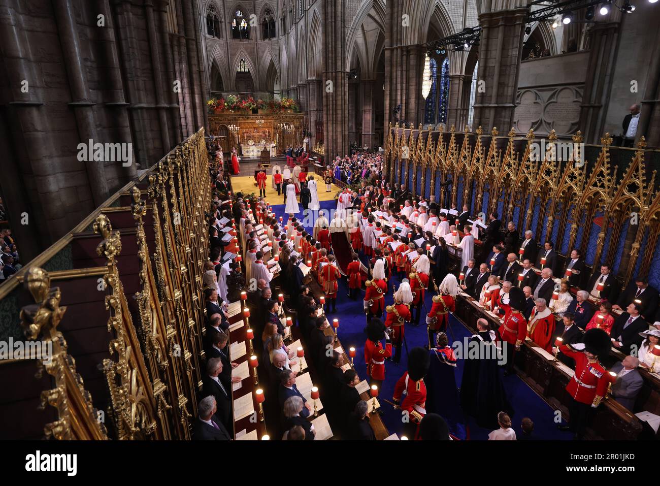 King Charles III and Queen Camilla arrive for their coronation at ...