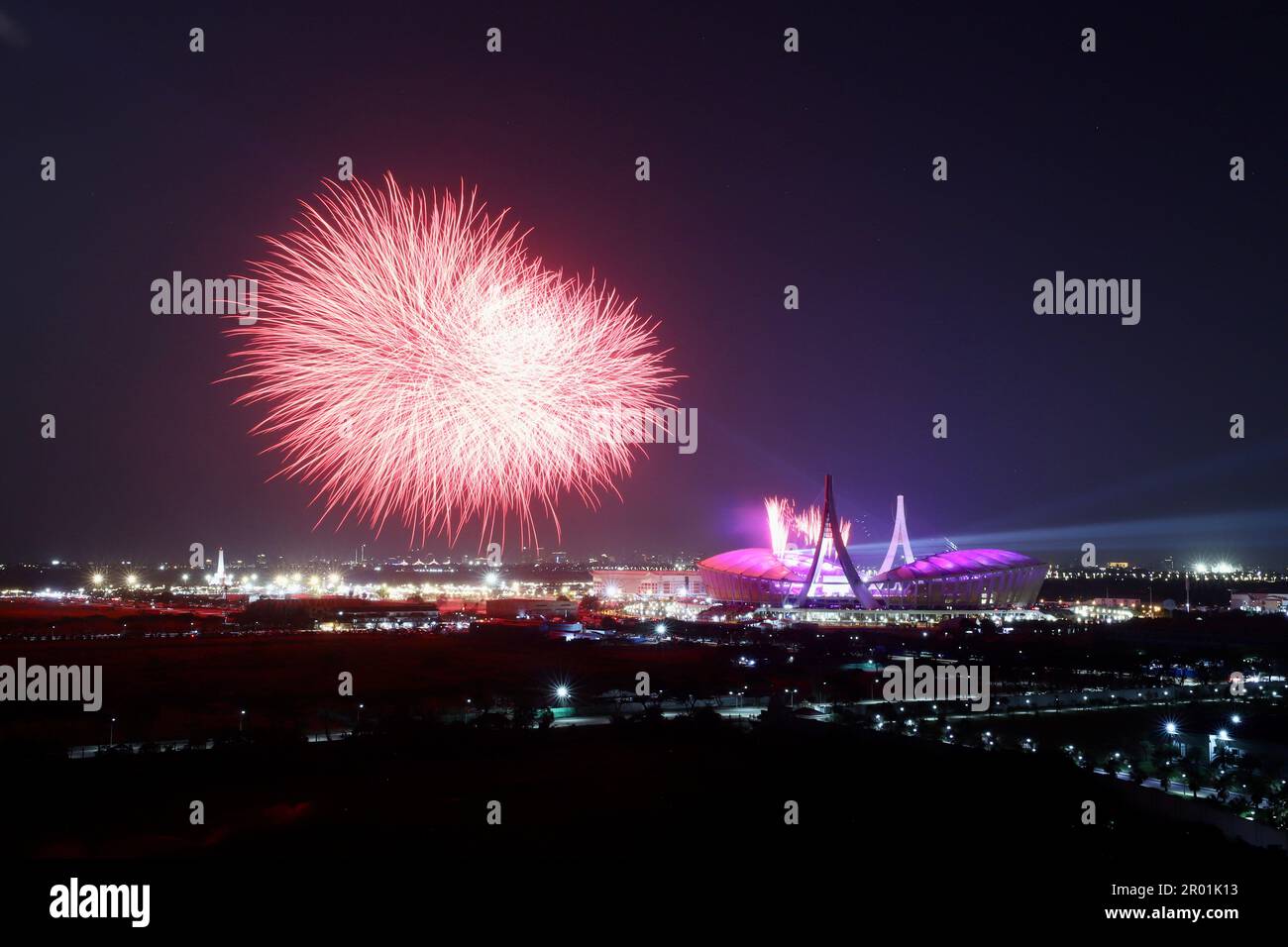 Phnom Penh. 6th May, 2023. Fireworks light up the sky during the ...