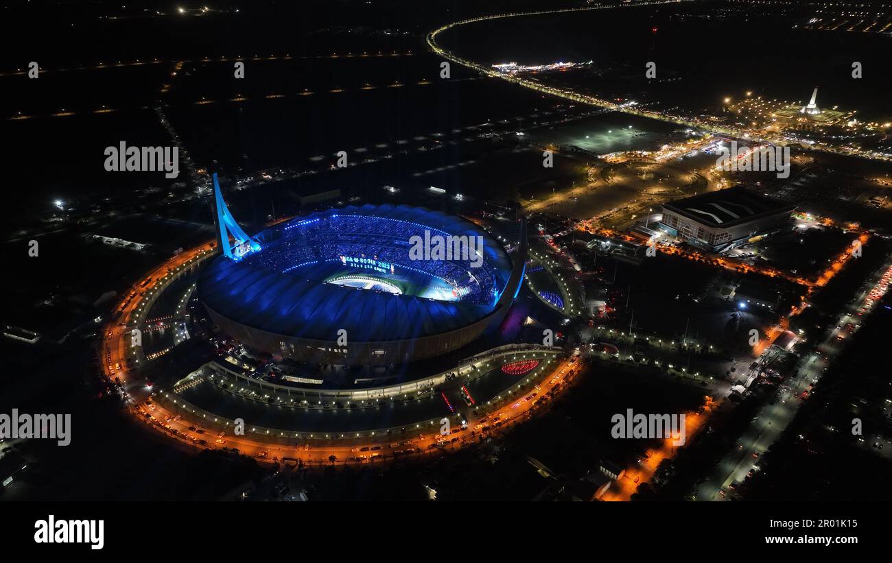Phnom Penh. 5th May, 2023. This aerial photo taken on May 5, 2023 shows ...