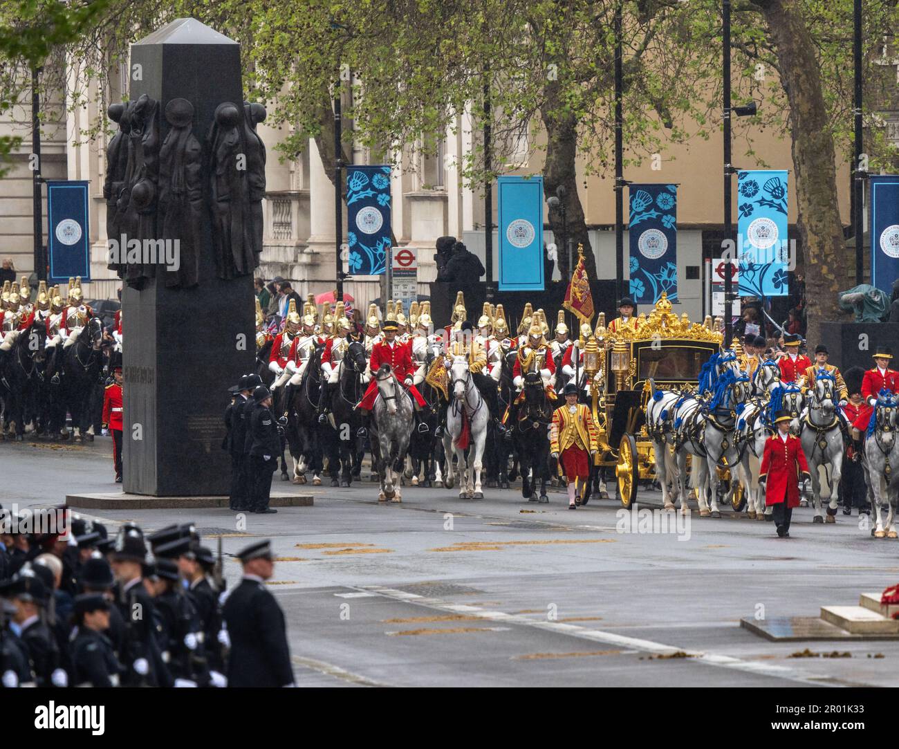 The King's Procession makes its way through Parliament Square ahead of ...