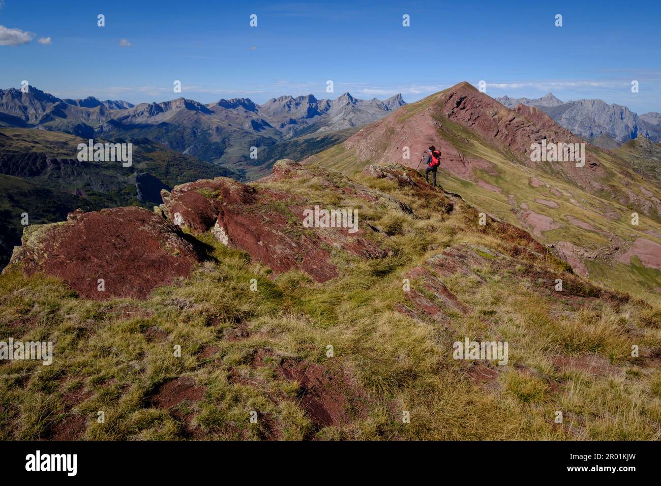 approach to the Arlet peak, camille path, pyrenees national park ...