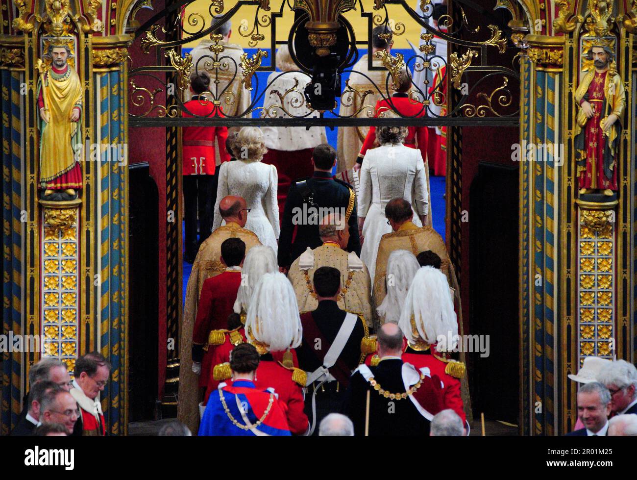 King Charles III arrives for his coronation at Westminster Abbey ...