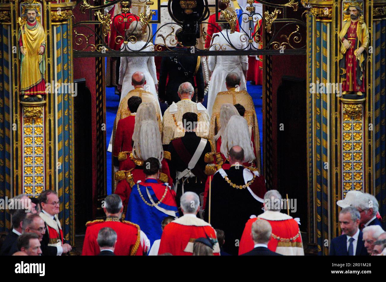 King Charles III arrives for his coronation at Westminster Abbey ...