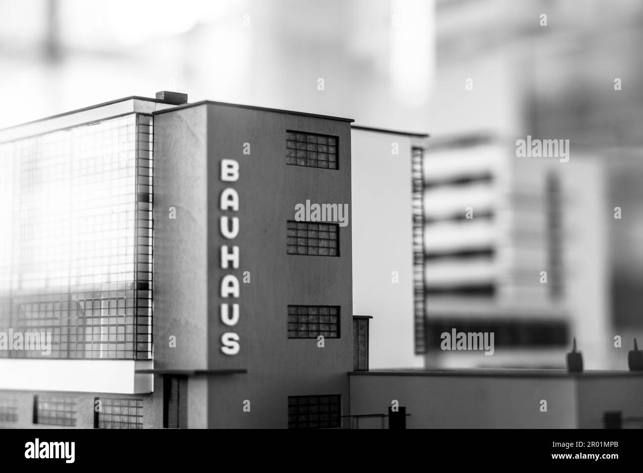 model of the building bauhaus school, Main building, Dessau, Federal ...
