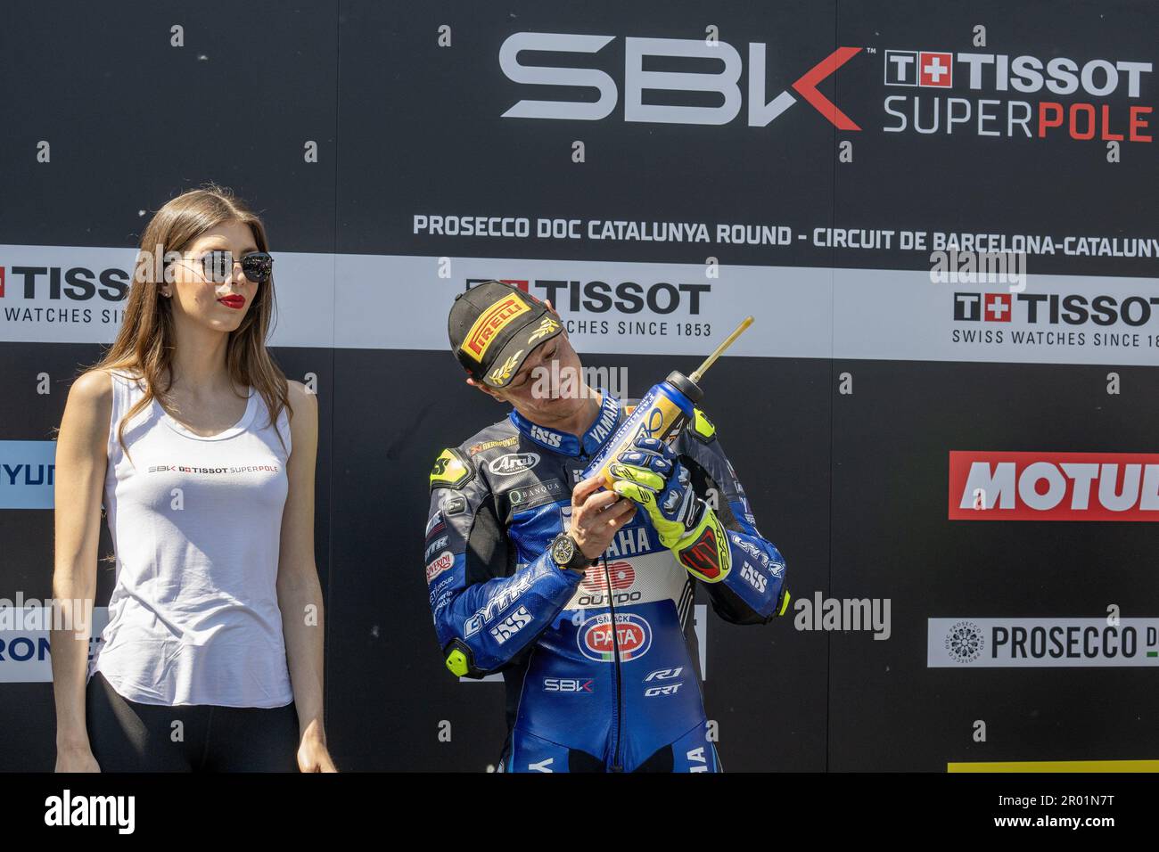 N°77 Dominique Aegerter SUI Yamaha YZF R1 GYTR GRT Yamaha WorldSBK Team during the World ...