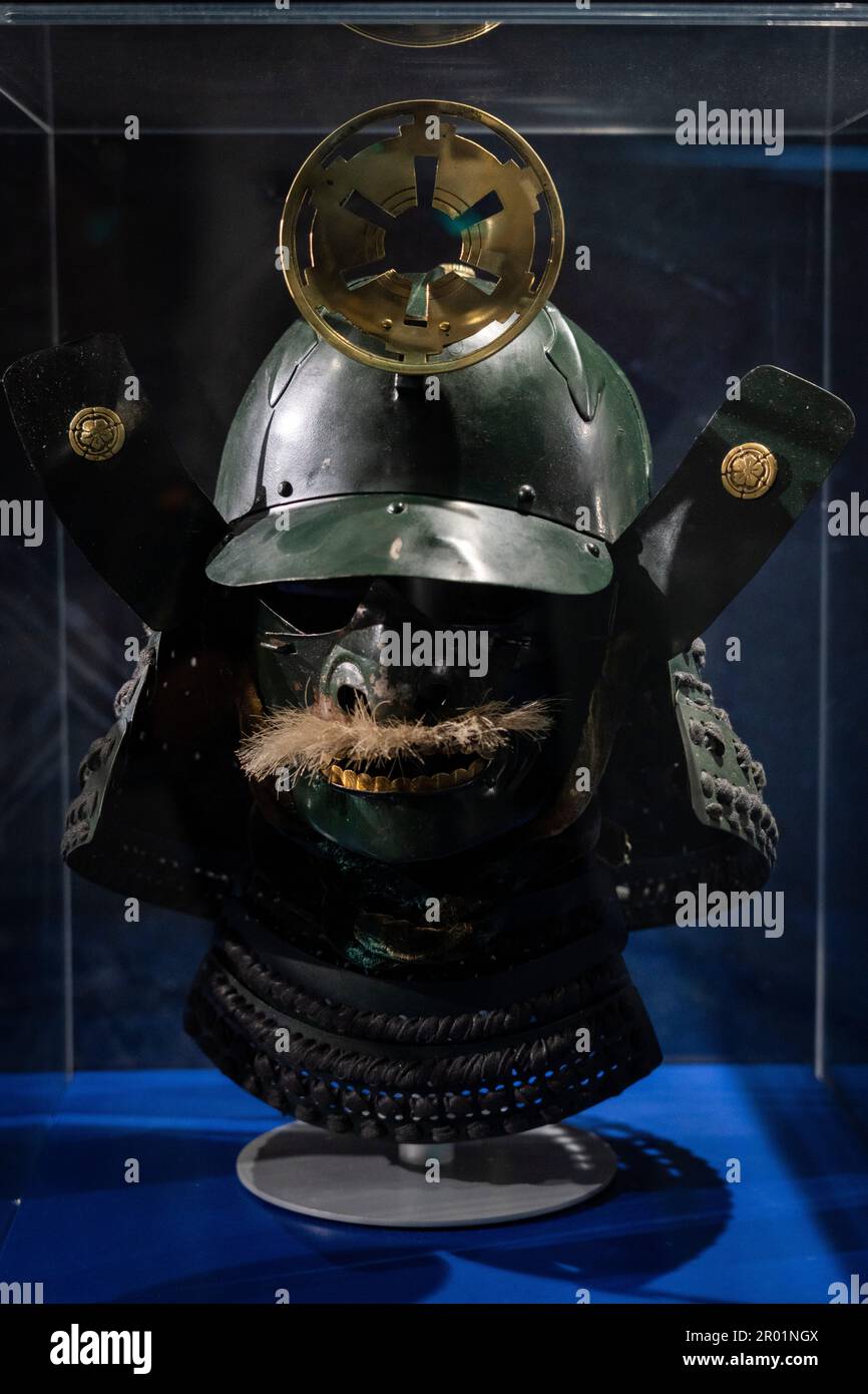 Kabuto and Mempo of Samurai, castle of Foix, 10th century, Foix ...