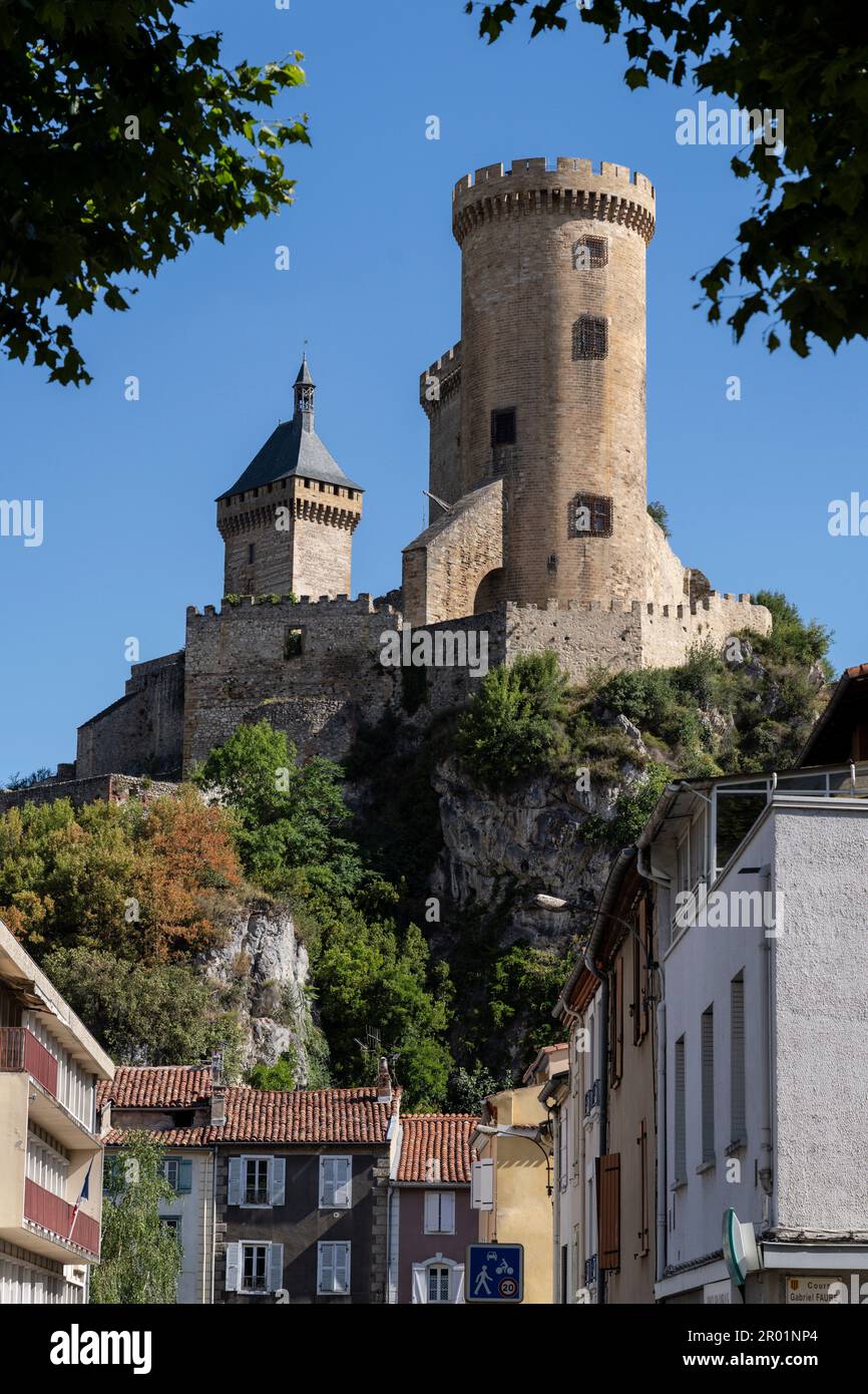 castle of Foix, 10th century, Foix, department of Ariège, Occitanie ...