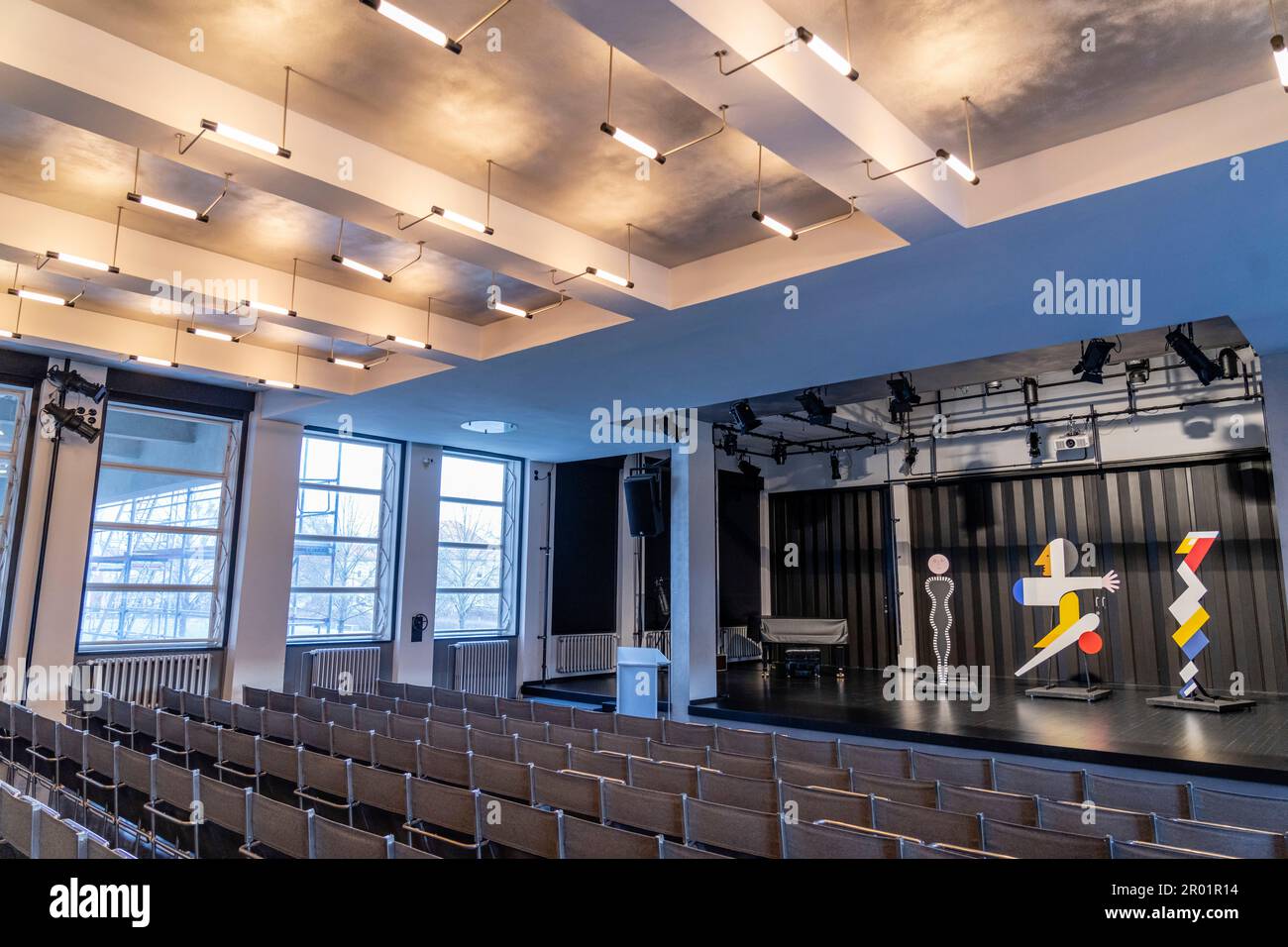 theater-assembly hall, bauhaus school, Main building, Dessau, Federal ...