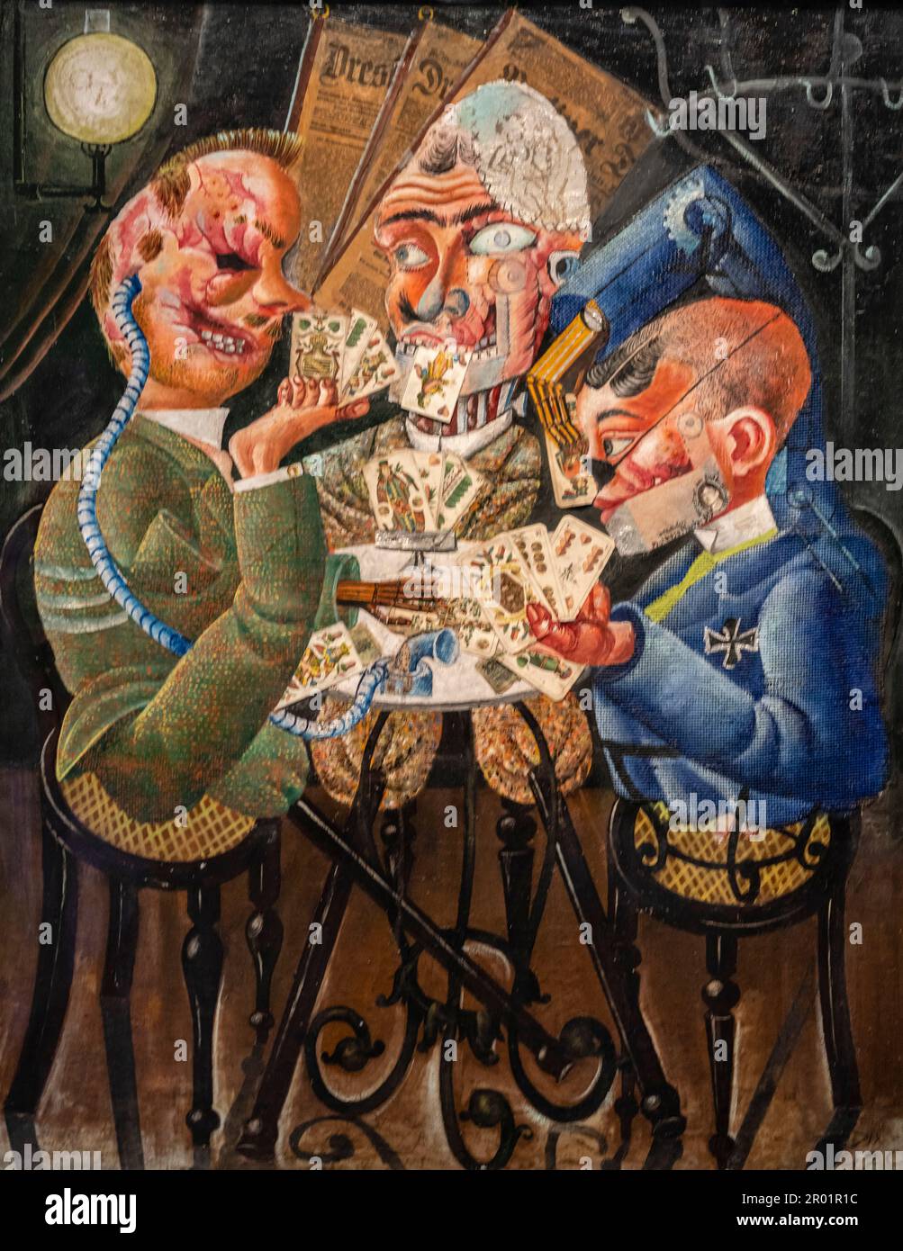 The Skat Players, Otto Dix, 1920, Berlin, Federal Republic of Germany ...