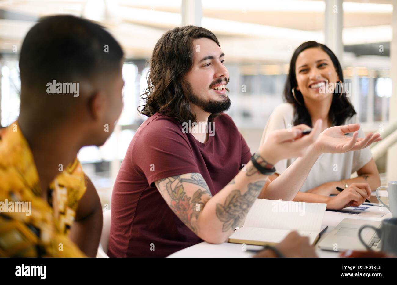 Its really as simple as that. a young businessman having a discussion ...