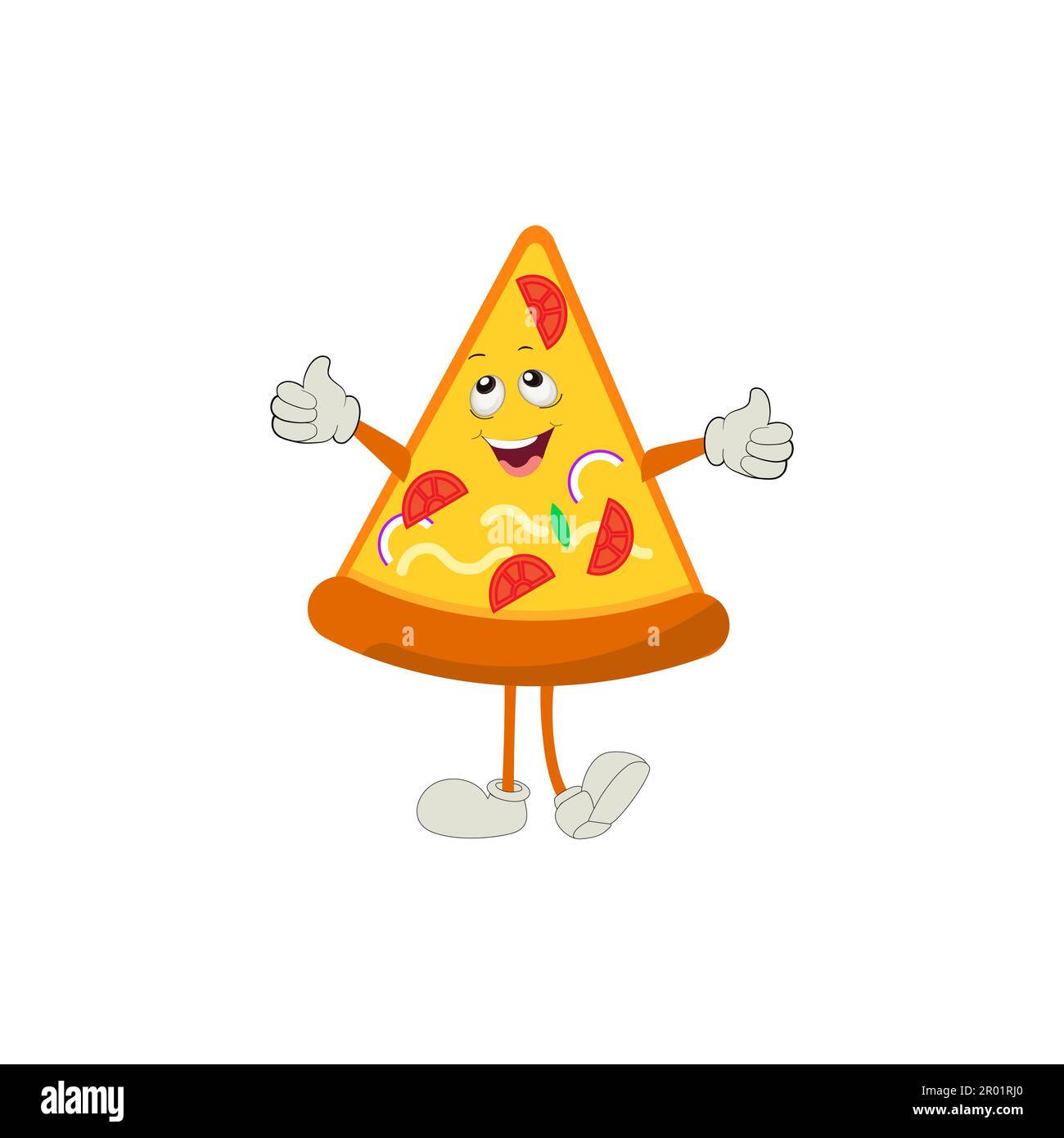 Pizza Cartoon Character, modern vector template set of mascot ...