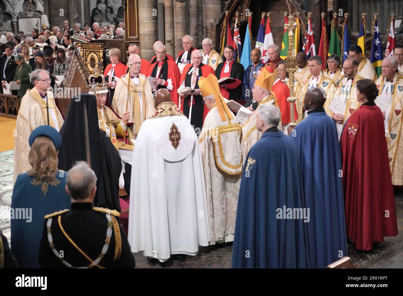 King Charles III is crowned with St Edward's Crown by The Archbishop of ...