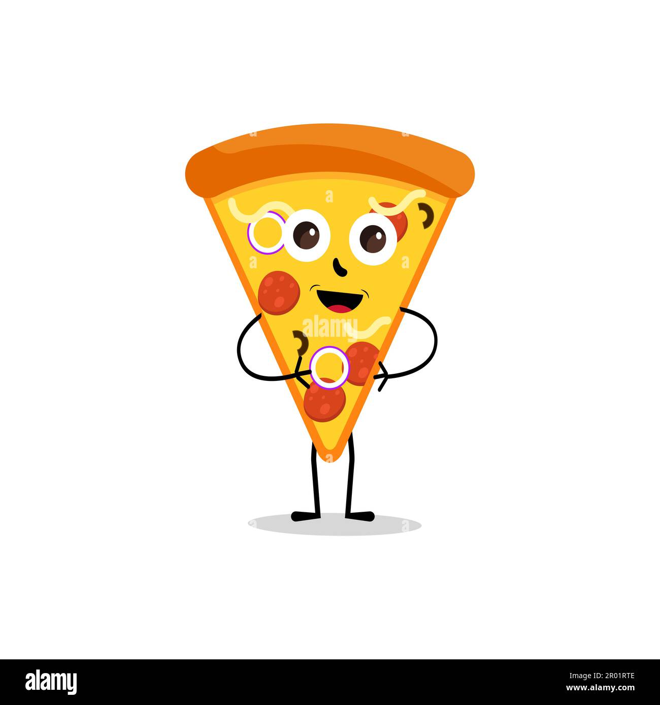 Animation fast food pizza slice Stock Vector Images - Alamy