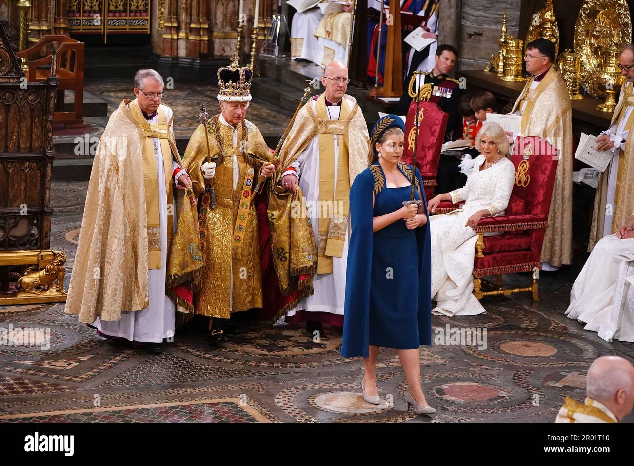 King Charles III wearing St Edward's Crown during his coronation ...