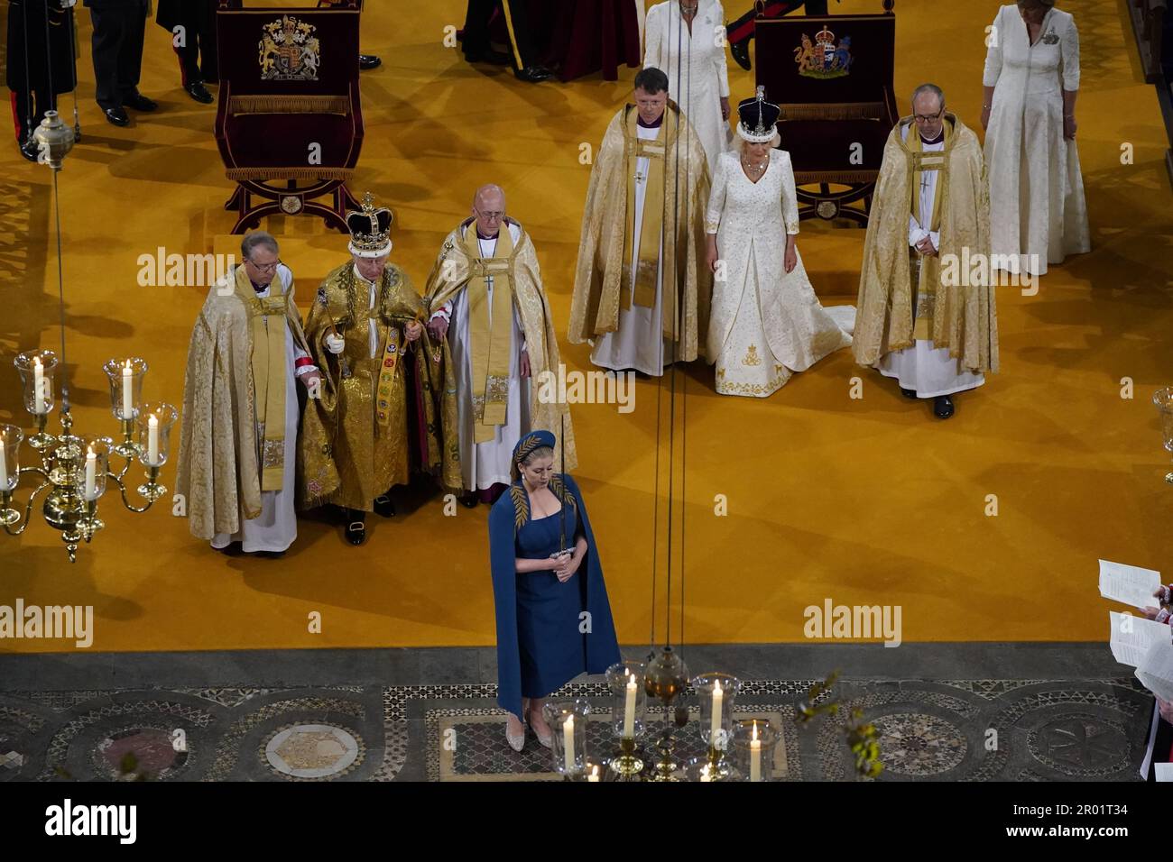King Charles III receives The St Edward's Crown during his coronation ...