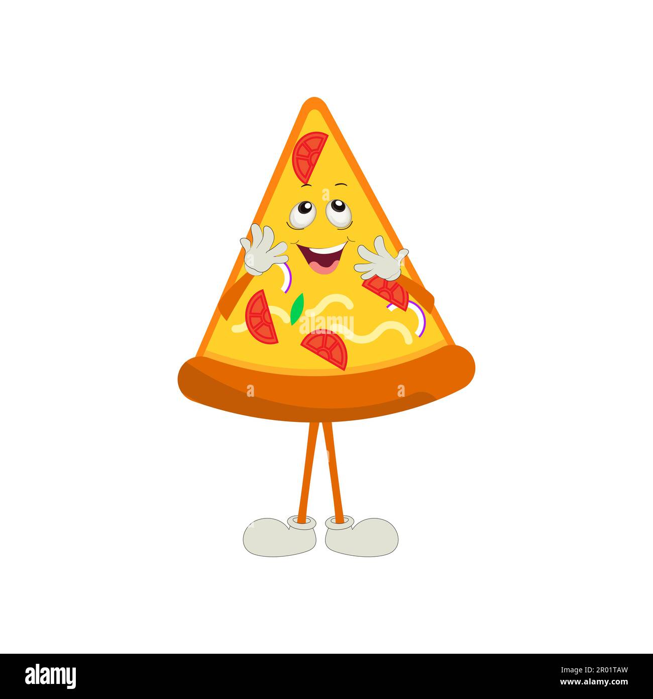Pizza Cartoon Character, modern vector template set of mascot ...