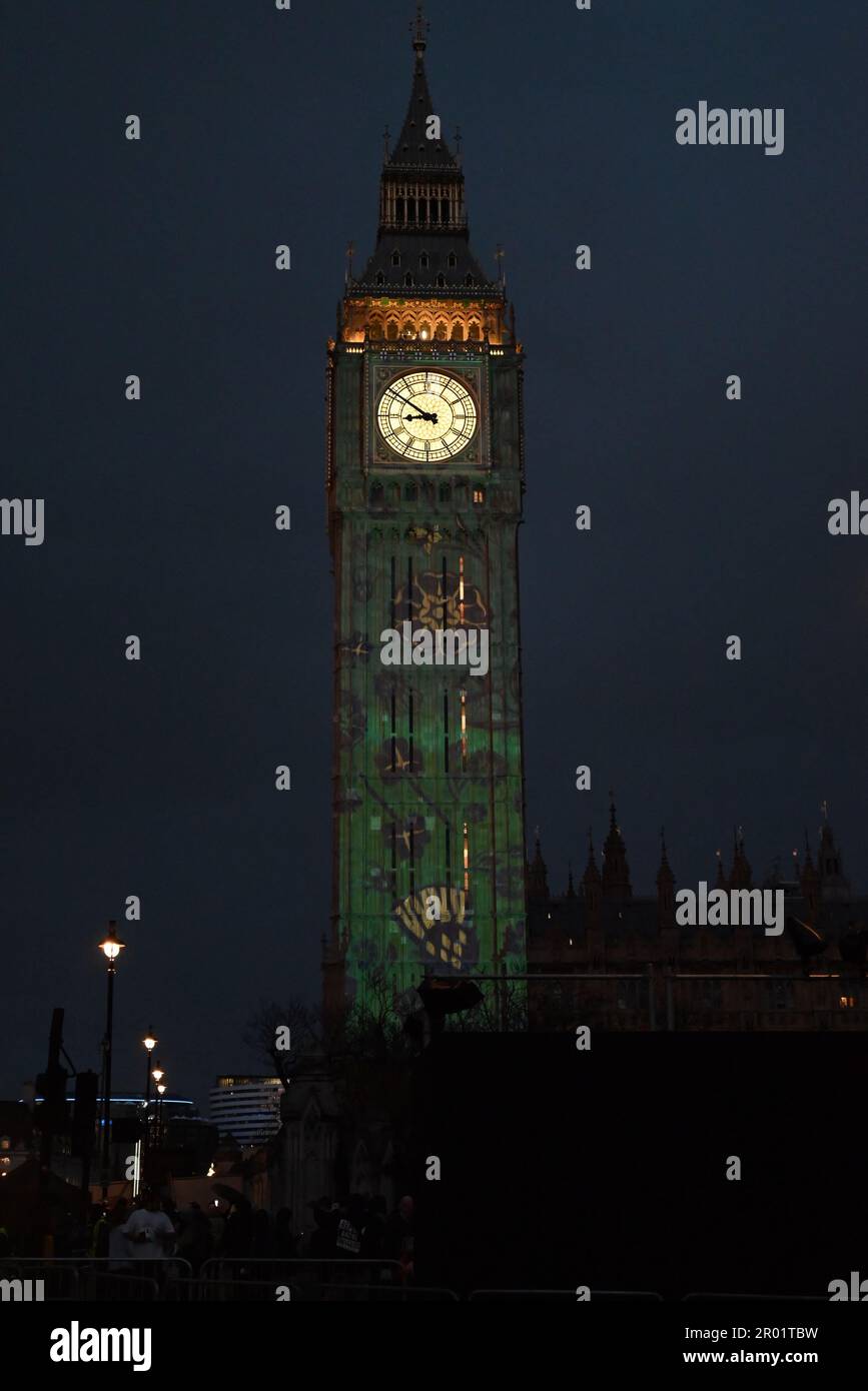Big Ben lit up ahead of King Charles coronation on Thursday and will ...