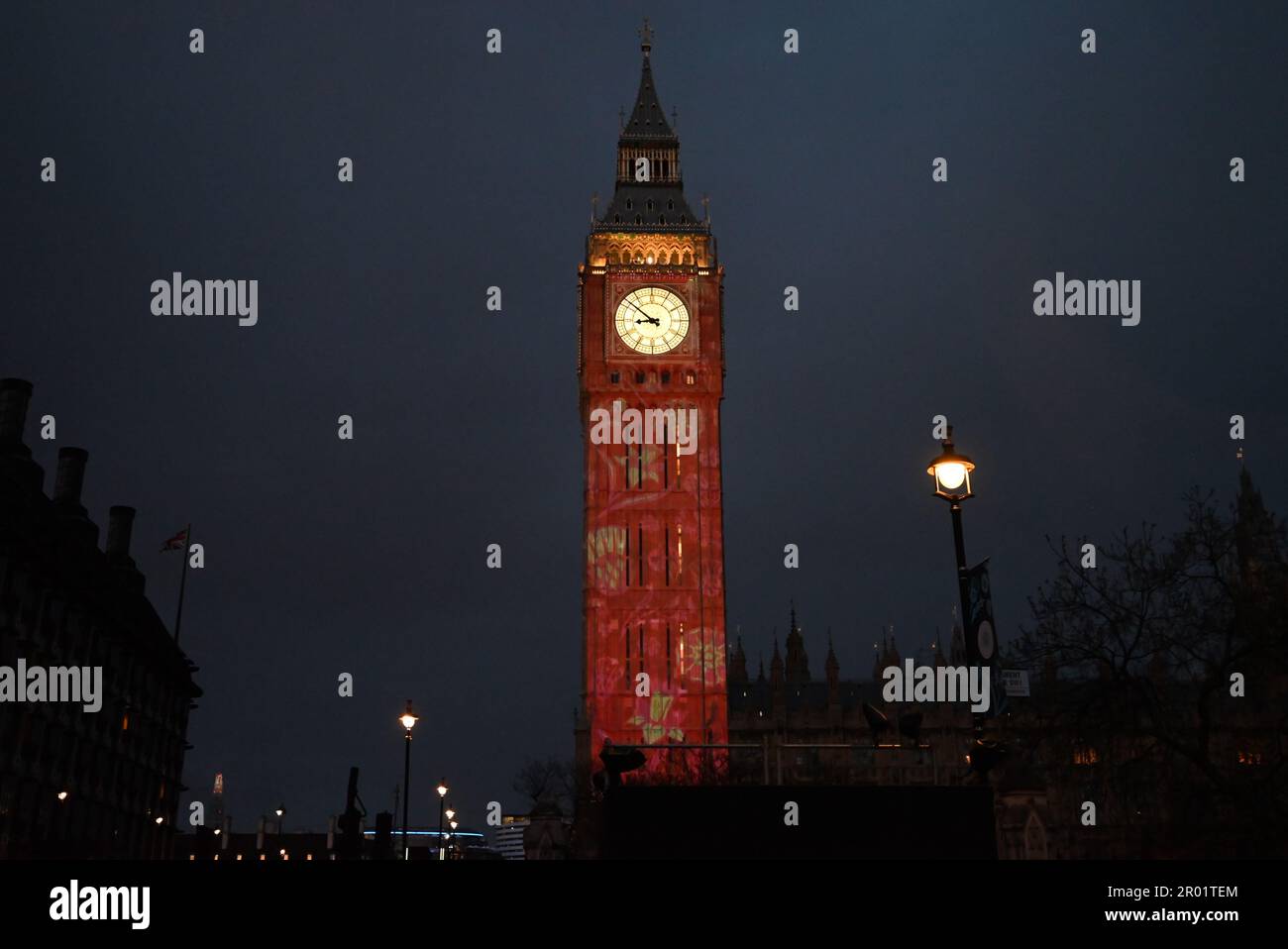 Big Ben lit up ahead of King Charles coronation on Thursday and will ...