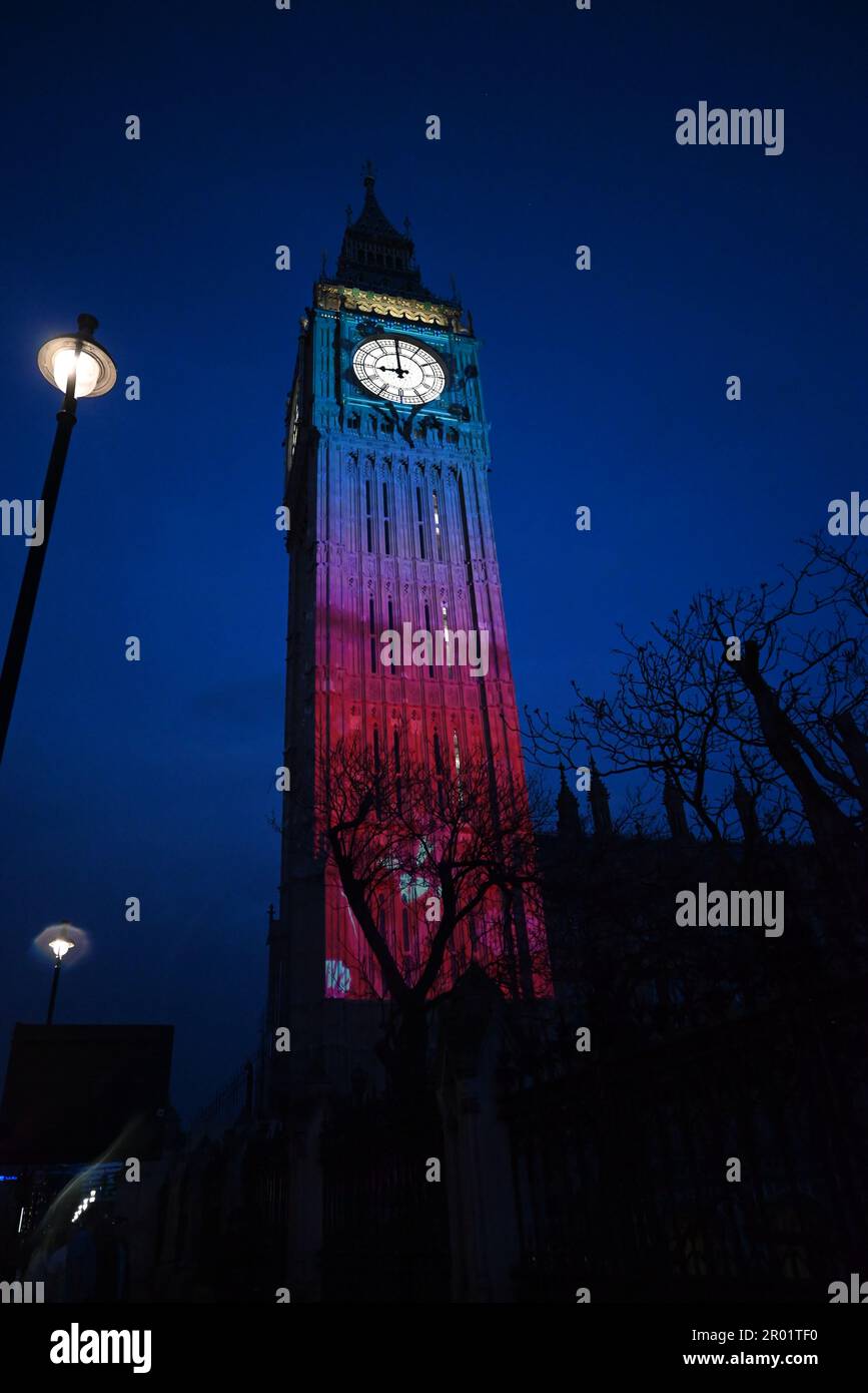 Big Ben lit up ahead of King Charles coronation on Thursday and will ...