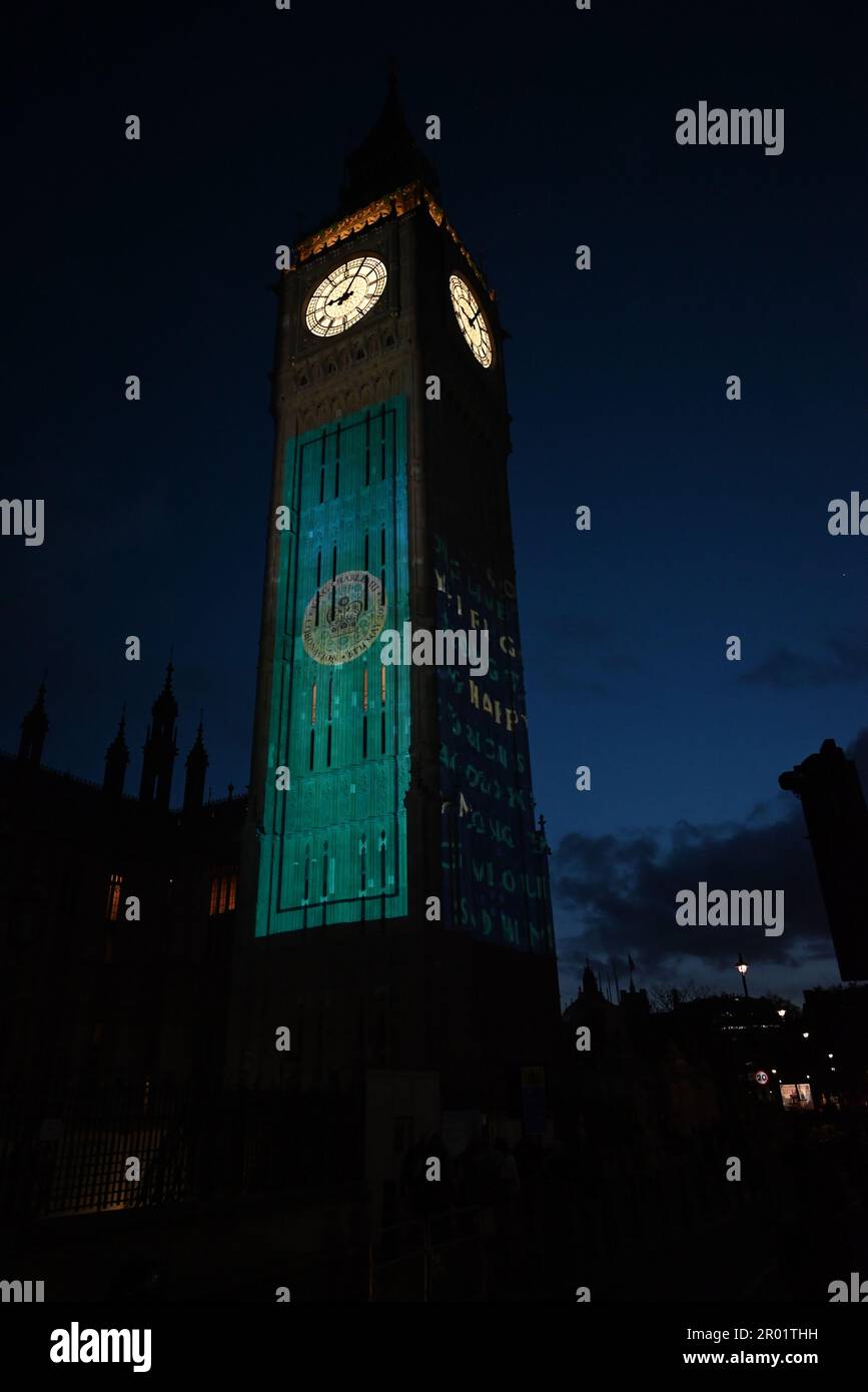 Big Ben lit up ahead of King Charles coronation on Thursday and will ...