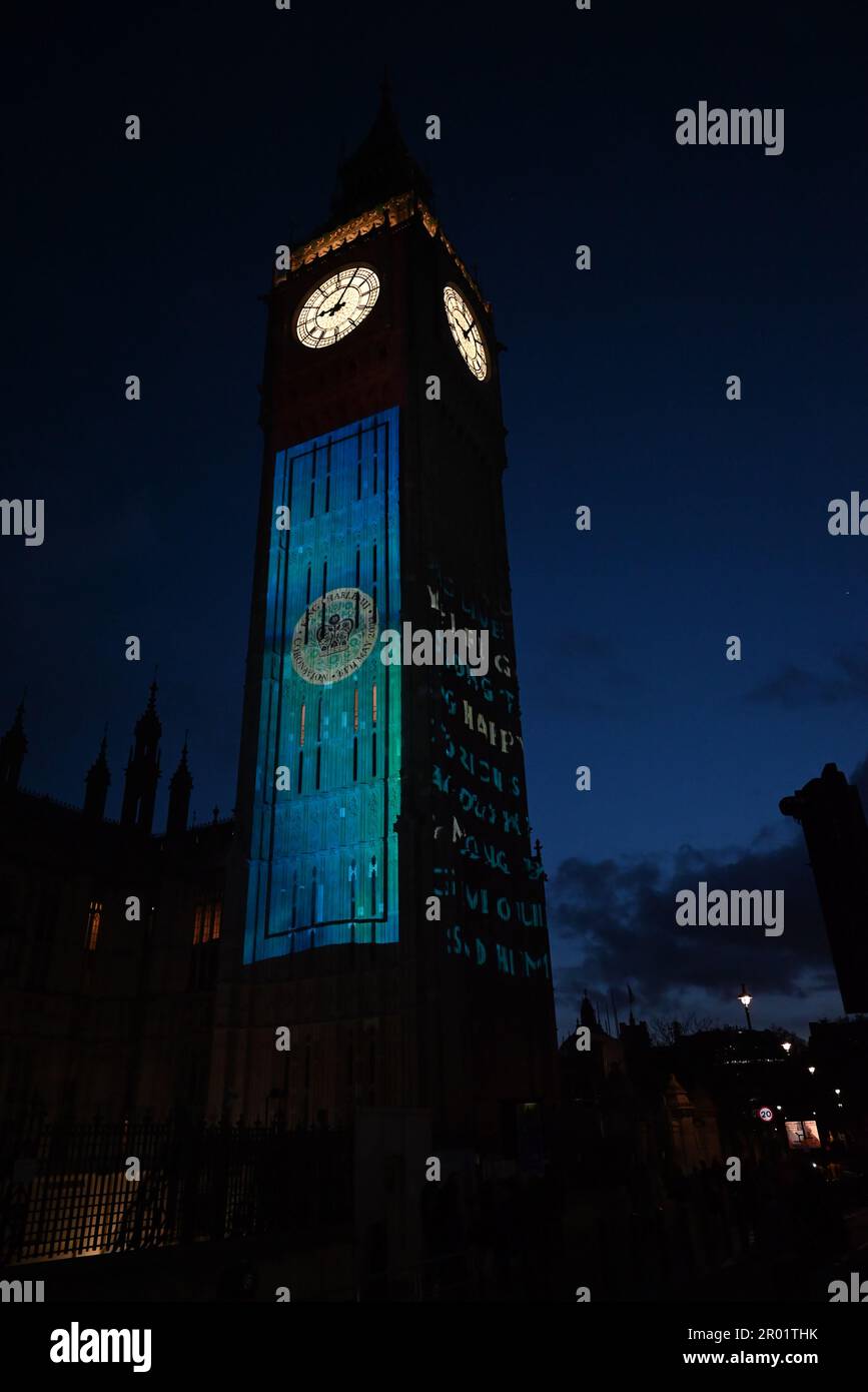 Big Ben lit up ahead of King Charles coronation on Thursday and will ...