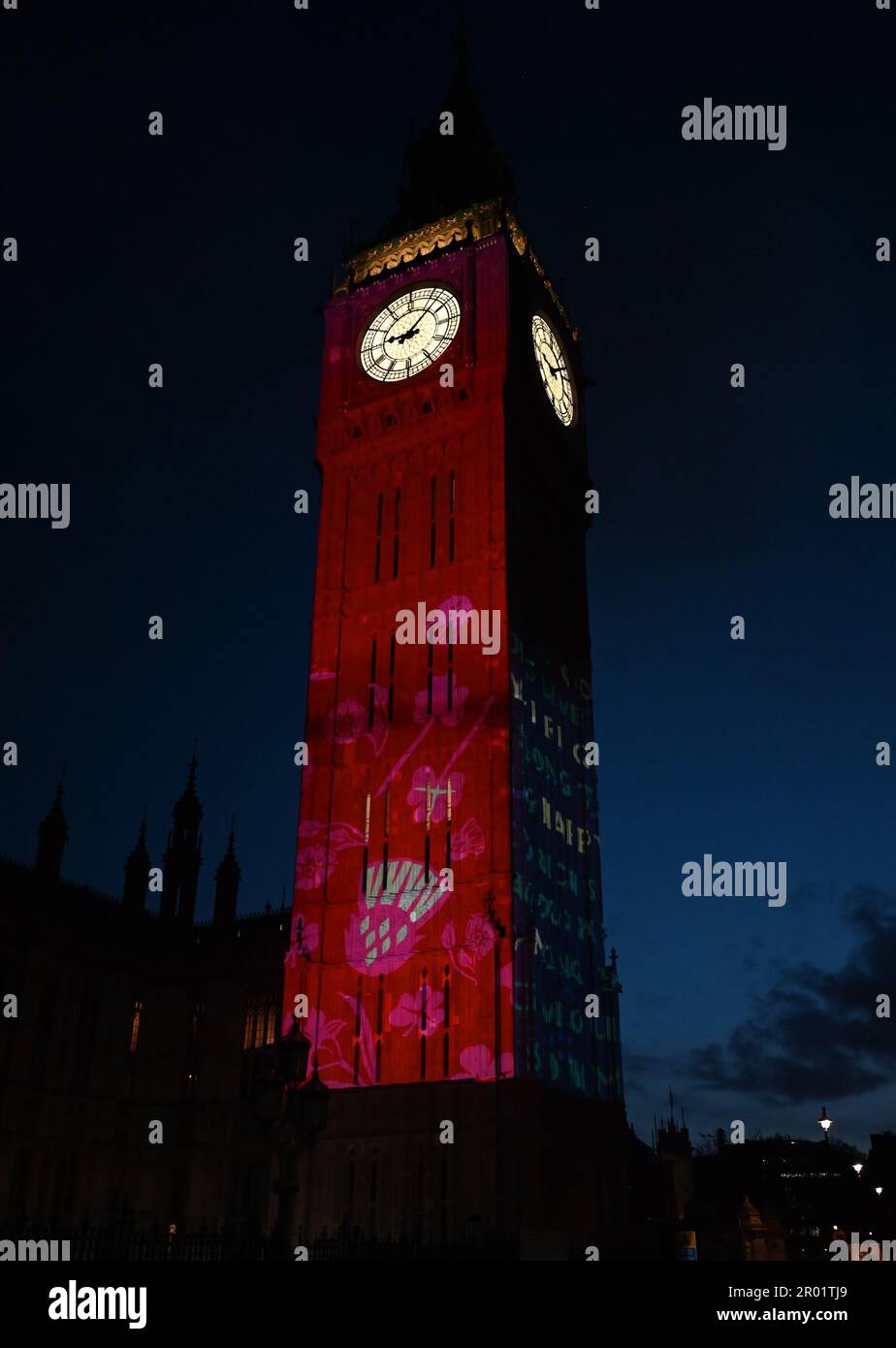 Big Ben lit up ahead of King Charles coronation on Thursday and will ...