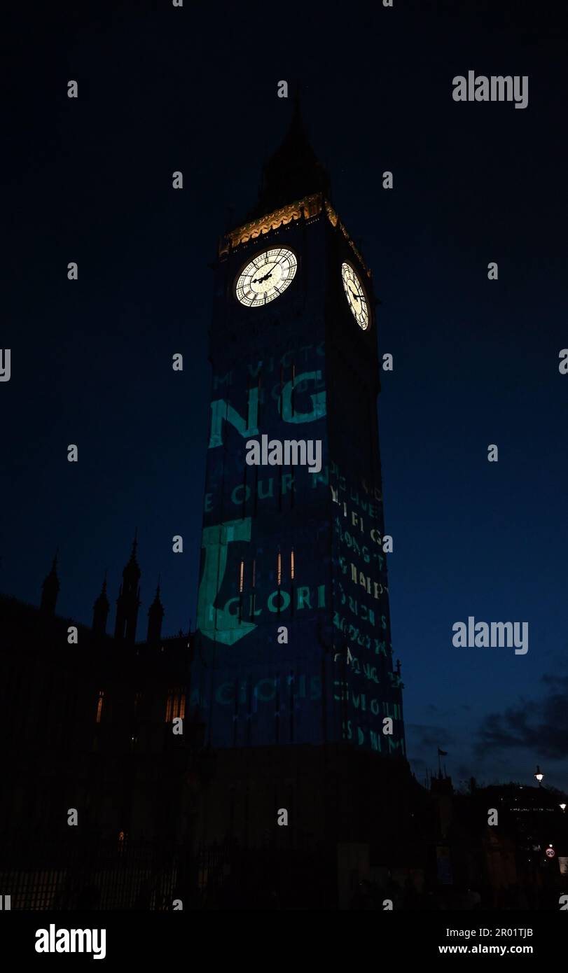 Big Ben lit up ahead of King Charles coronation on Thursday and will ...