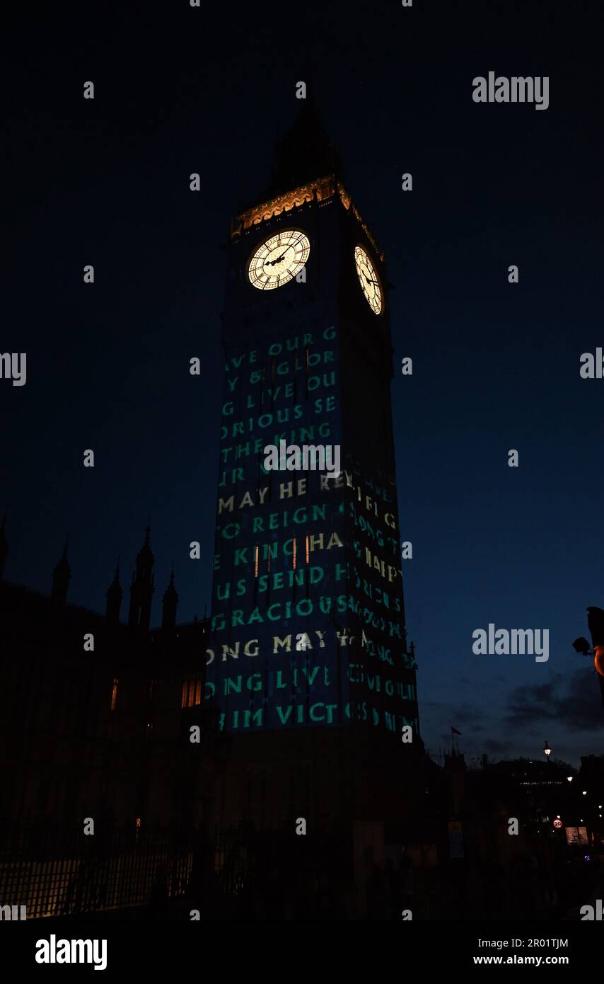 Big Ben lit up ahead of King Charles coronation on Thursday and will ...