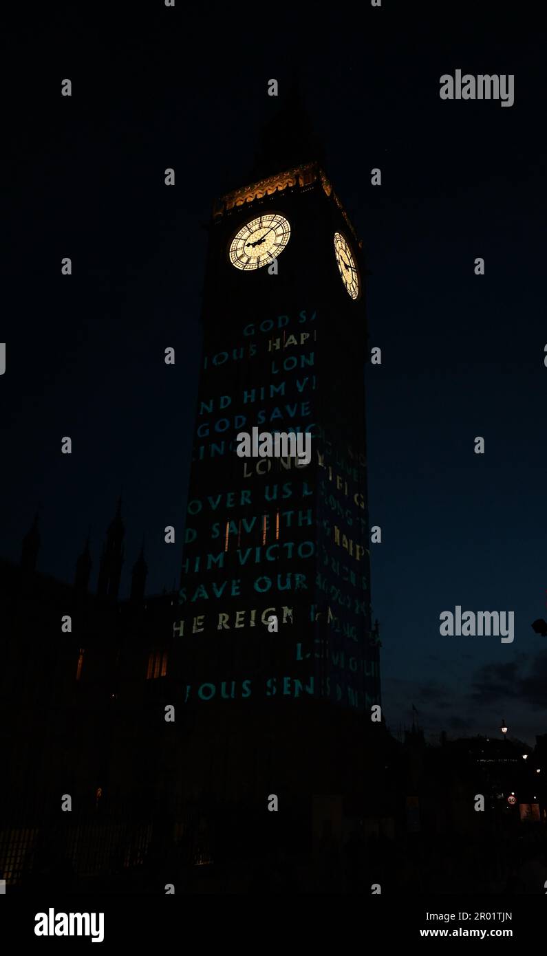 Big Ben lit up ahead of King Charles coronation on Thursday and will ...