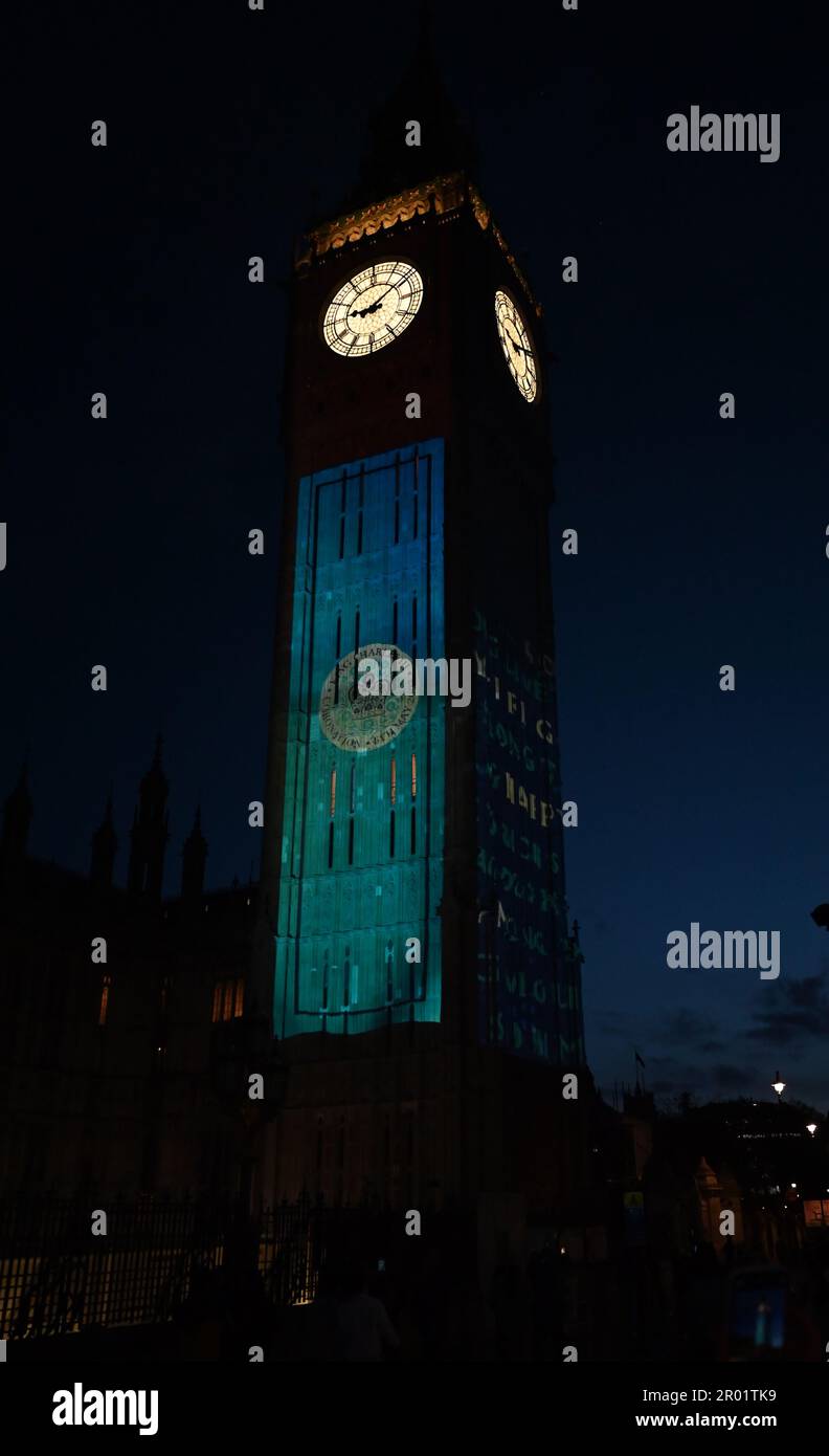 Big Ben lit up ahead of King Charles coronation on Thursday and will ...