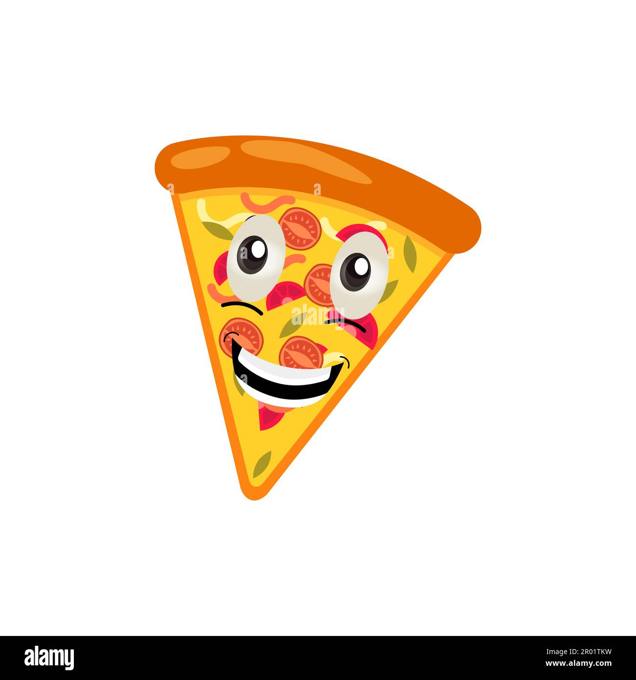 Pizza Cartoon Character, modern vector template set of mascot ...