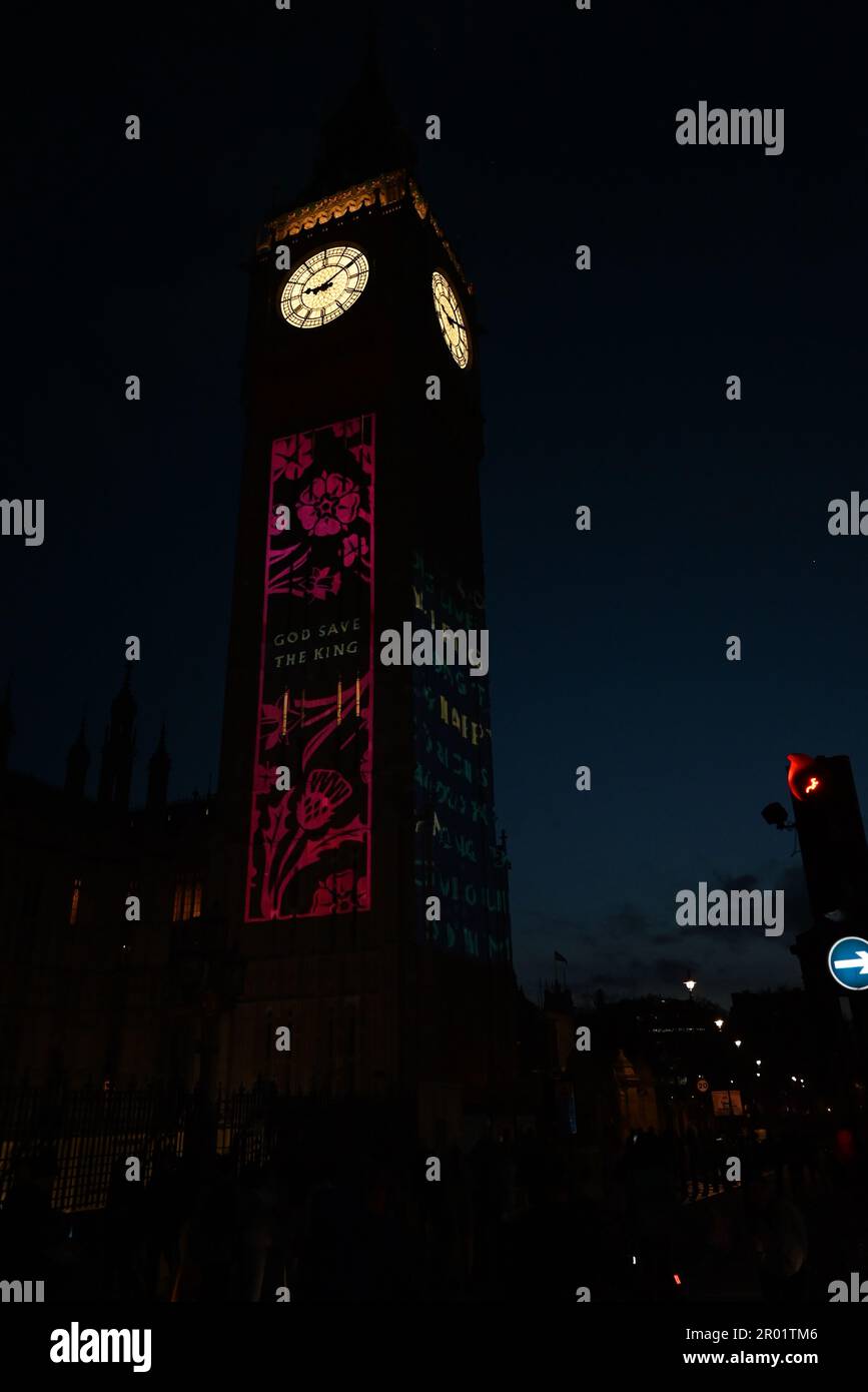 Big Ben lit up ahead of King Charles coronation on Thursday and will ...