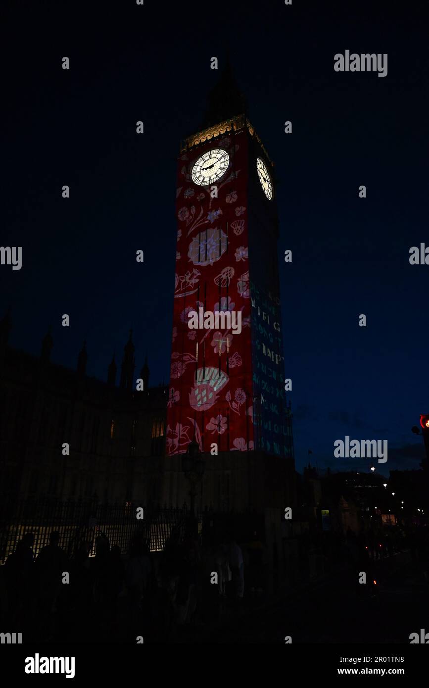Big Ben lit up ahead of King Charles coronation on Thursday and will ...