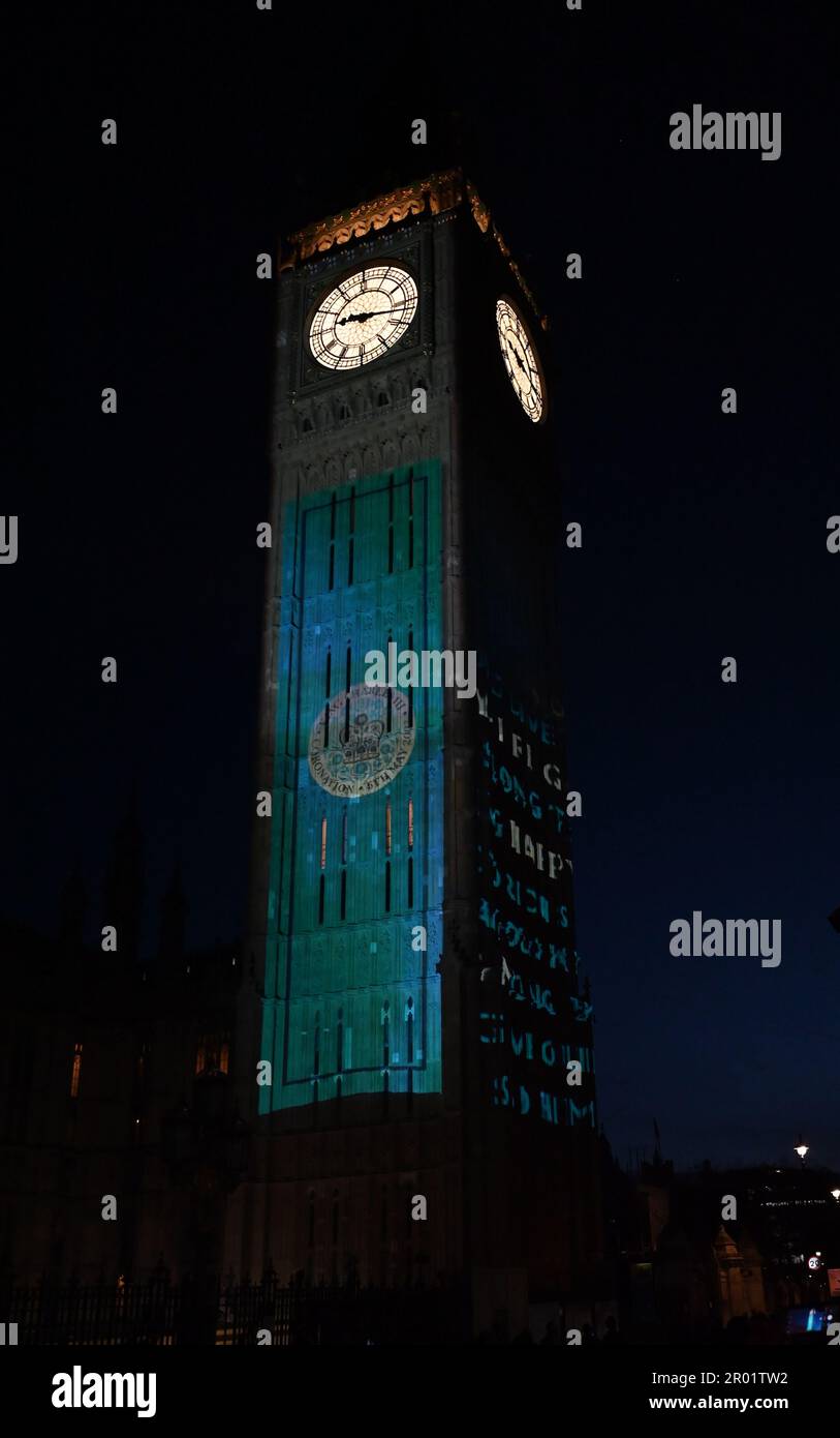 Big Ben lit up ahead of King Charles coronation on Thursday and will ...