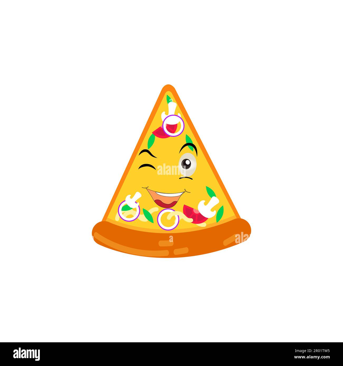 Pizza Cartoon Character, modern vector template set of mascot ...