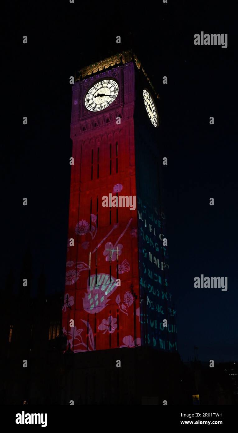 Big Ben lit up ahead of King Charles coronation on Thursday and will ...