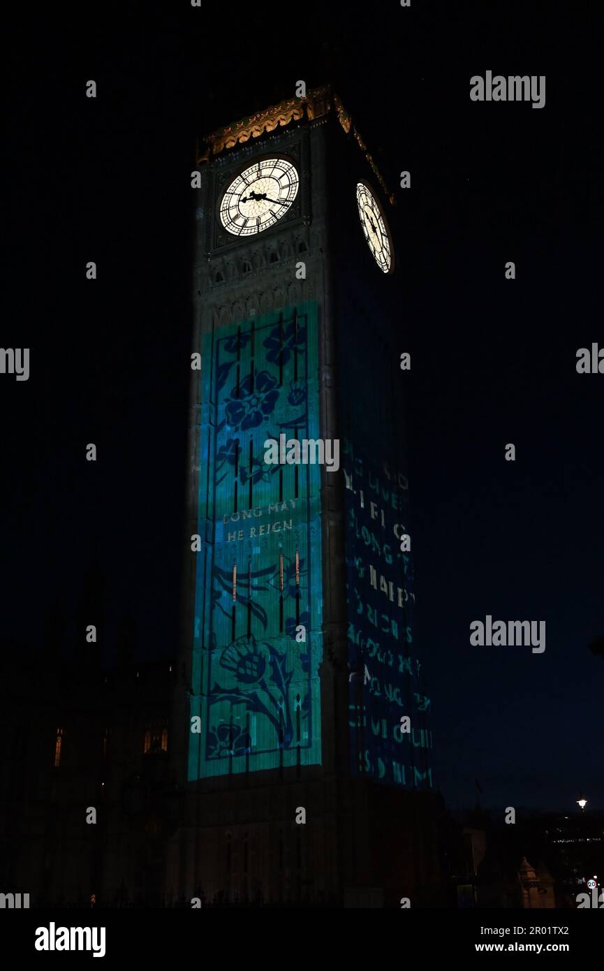 Big Ben lit up ahead of King Charles coronation on Thursday and will ...